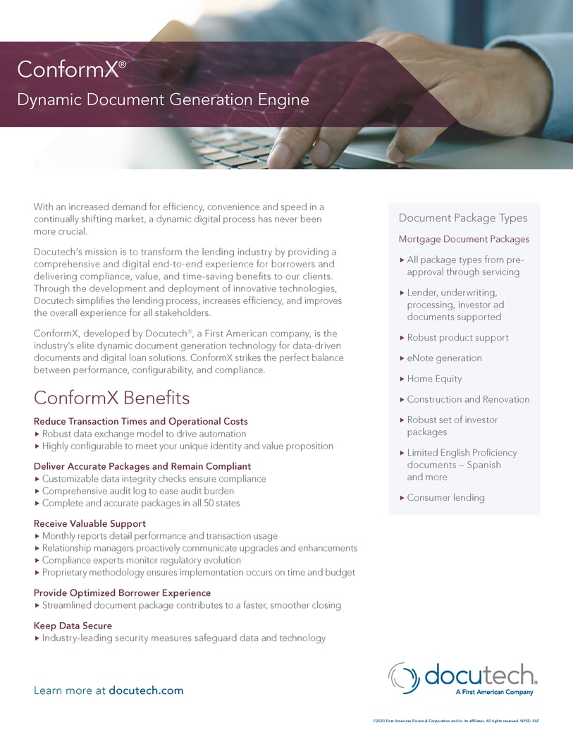 Thank you ConformX Solution Brief